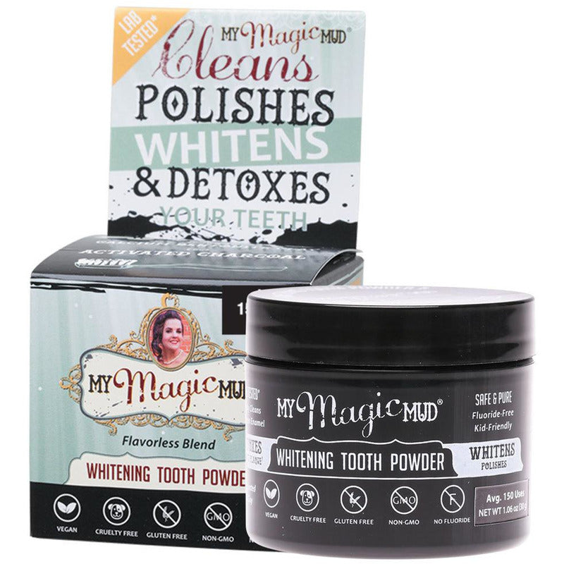 My Magic Mud Whitening Tooth Powder with Activated Charcoal. — HUMM eco