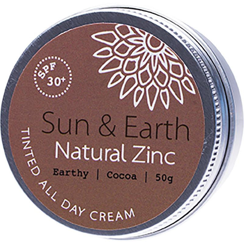 Sun & Earth All Day Tinted Cream Earthy Dark SPF30 - 50g. — HUMM eco